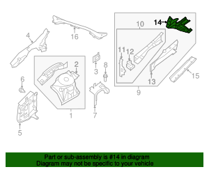 2015-2017 Nissan Front Extension - Passenger Side (RH) G5170-3TAMD ...