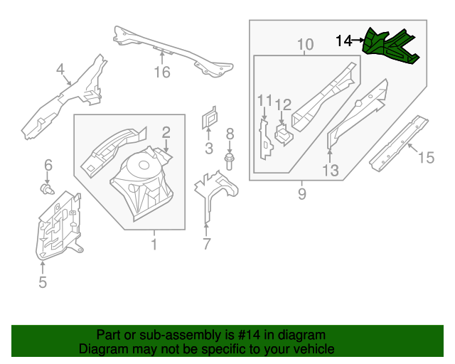 2015-2017 Nissan Front Extension - Passenger Side (RH) G5170-3TAMD ...