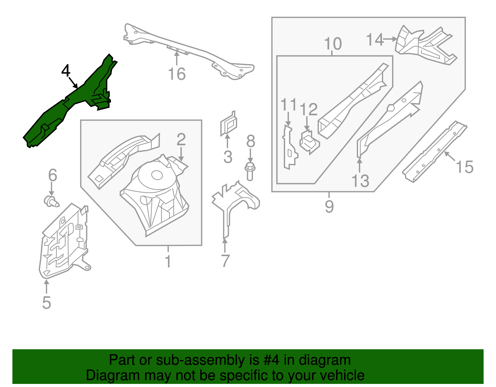 2016-2018 Nissan Altima Apron Reinforced F4180-9HSMA | Jenkins Nissan ...