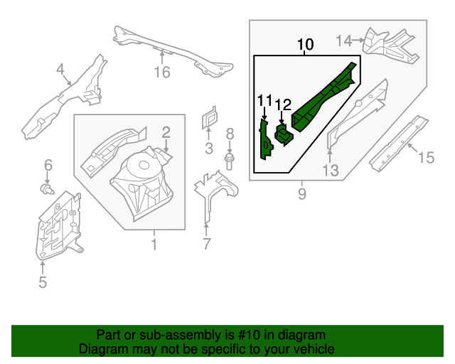 G5110-3TAMA - Side Member Rail 2013-2023 Nissan | Nissan Parts ...