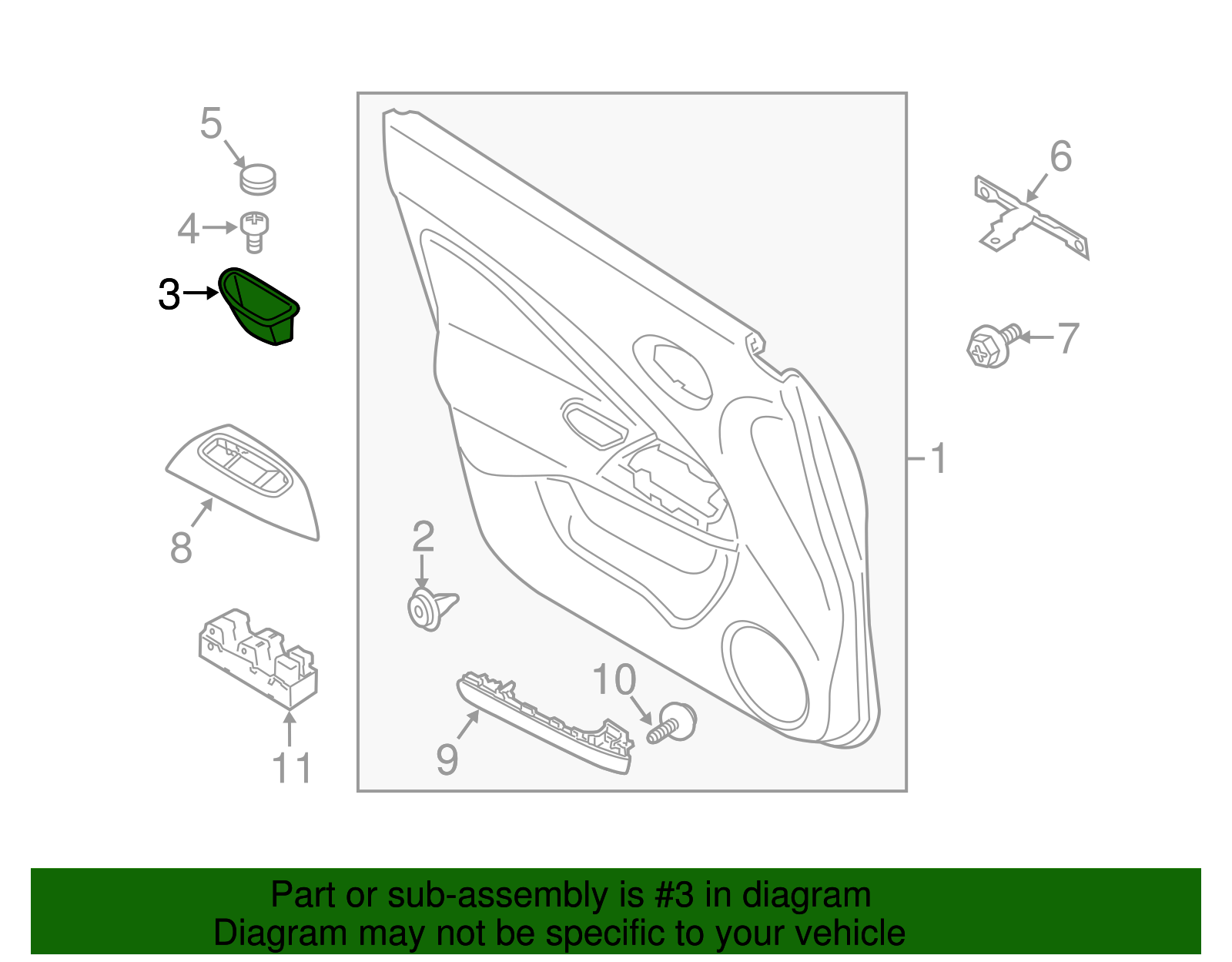 2011-2017 Nissan Juke Pull Handle 80951-1KA0A | Scott Evans Nissan Parts