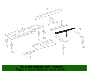 246-610-17-25 - Inner Rail Reinforcement 2014-2020 Mercedes-Benz ...