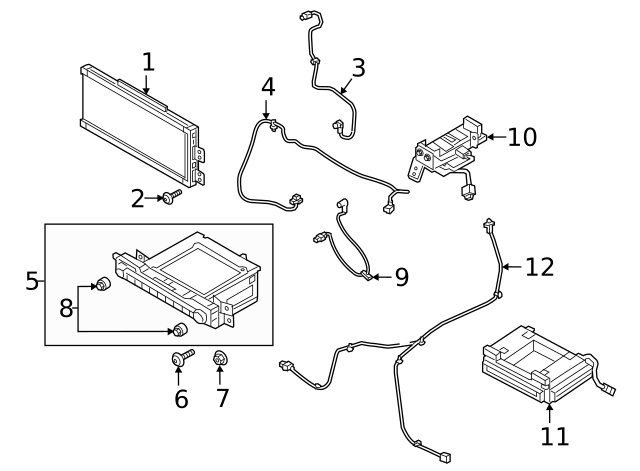 Hyundai - 96525-D2200 - Monitor Assembly Front Avn - 2020-2022 Genesis ...