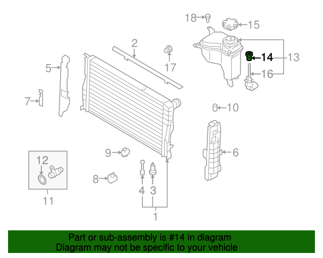 11537793373 - 2006-2022 BMW Expansion Tank Bleeder Screw (11-53-7-793 ...