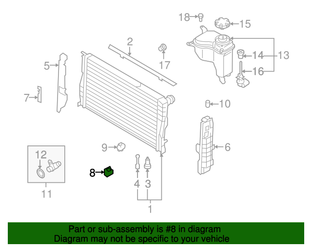 Genuine BMW 17-11-7-591-647 | Radiator Lower Bracket | FREE Shipping on ...