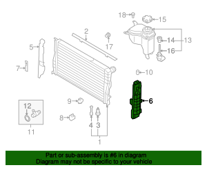 2006-2016 BMW Radiator Bracket 17-10-7-524-912 | BMW Parts Online Hub