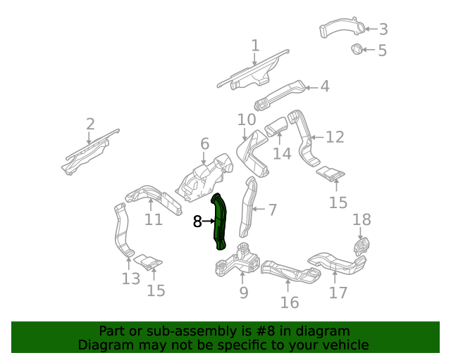 463-831-97-45 - Lower Duct 2002-2012 Mercedes-Benz | Mercedes-Benz USA ...