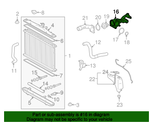 16323-31040 - Engine Coolant Thermostat Housing 2007-2018 Lexus ...