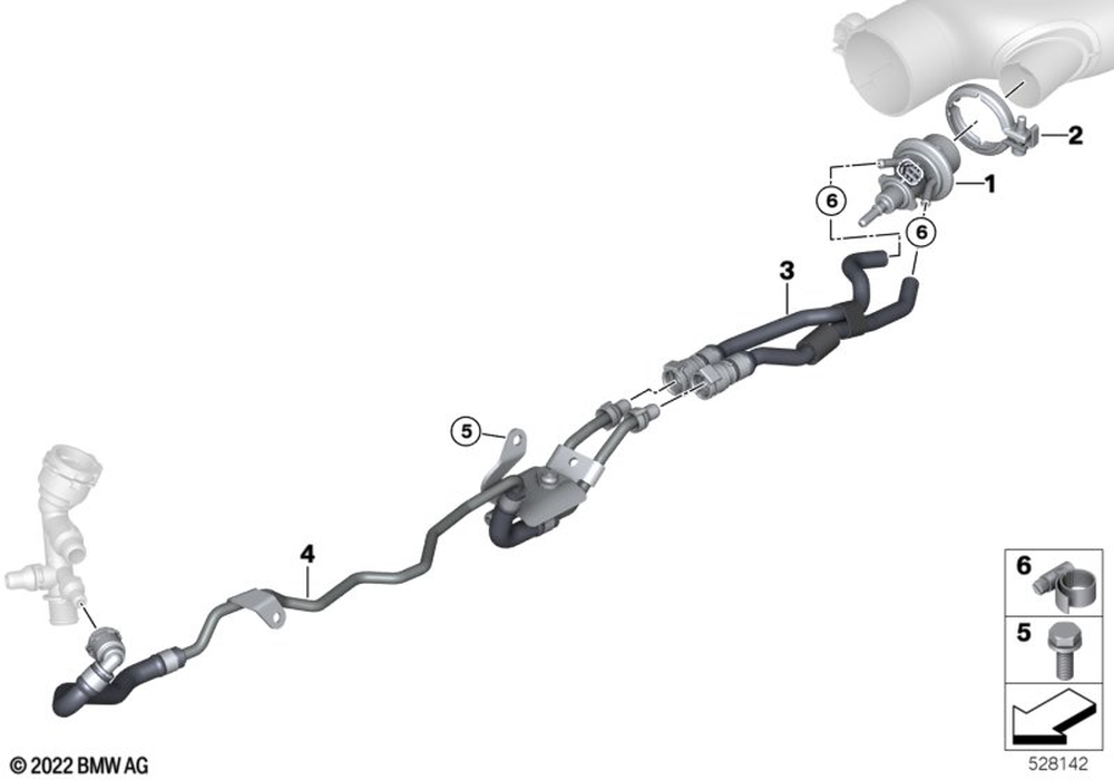 2011-2019 BMW Line From Scr Metering Module-Water Pump 11538514231 ...