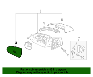 87621-H9030 - Door Mirror Glass 2018-2022 Hyundai Accent | AutoNation Parts