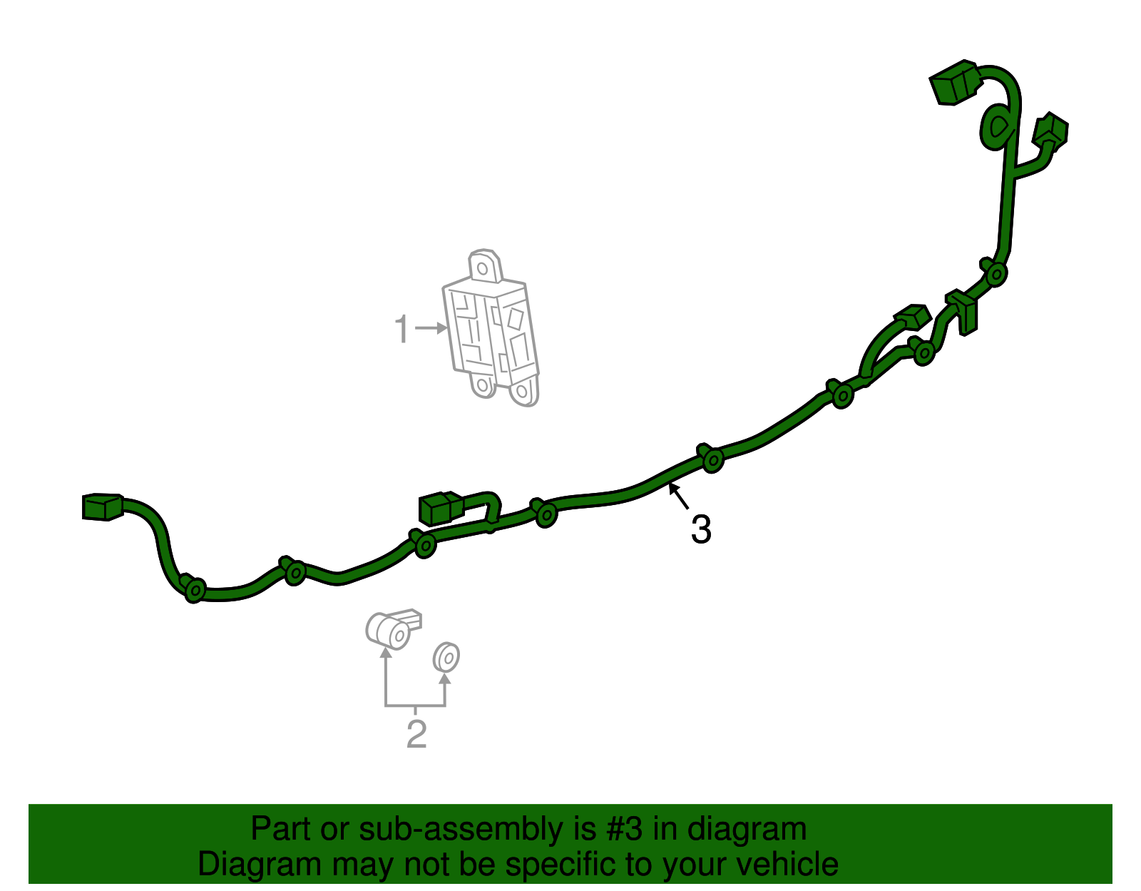 2021 Buick Encore Front Object Alarm Sensor Wiring Harness 42729146 GM ...