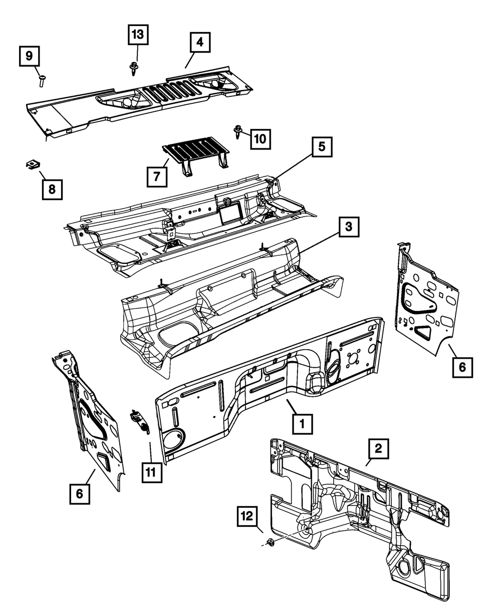 55361339AE - Dash Panel Silencer 2007-2010 Jeep Wrangler | Big 3 Auto Parts