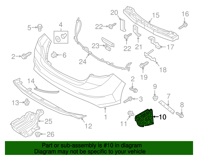 86652F3000 - Guard - 2017-2018 Hyundai Elantra | World OEM Parts Hyundai