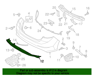 2017-2018 Hyundai Elantra Lower Cover 86612-F2000 | OEM Parts Online