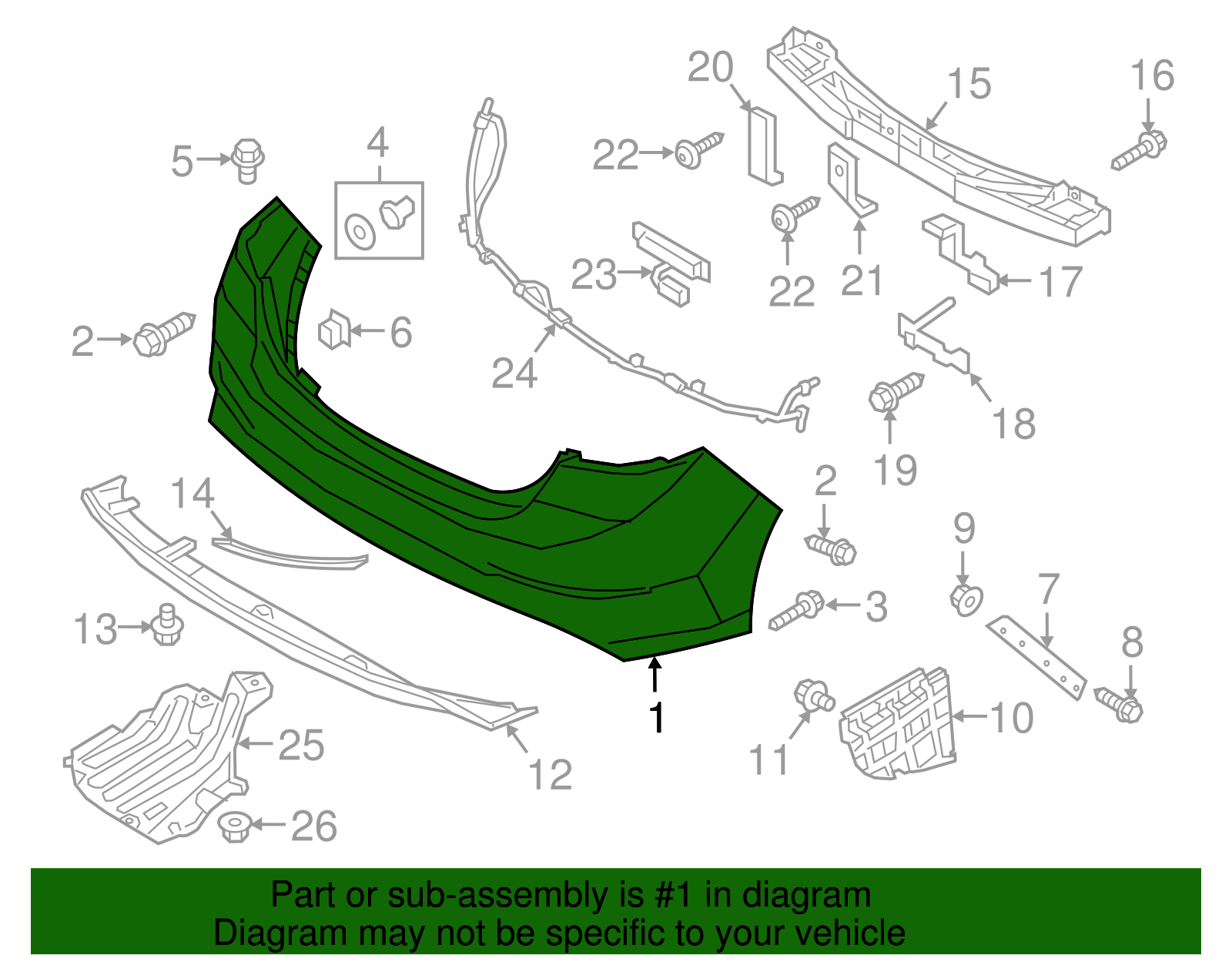 2017-2018 Hyundai Elantra Bumper Cover 86611-F3000 | OEM Parts Online