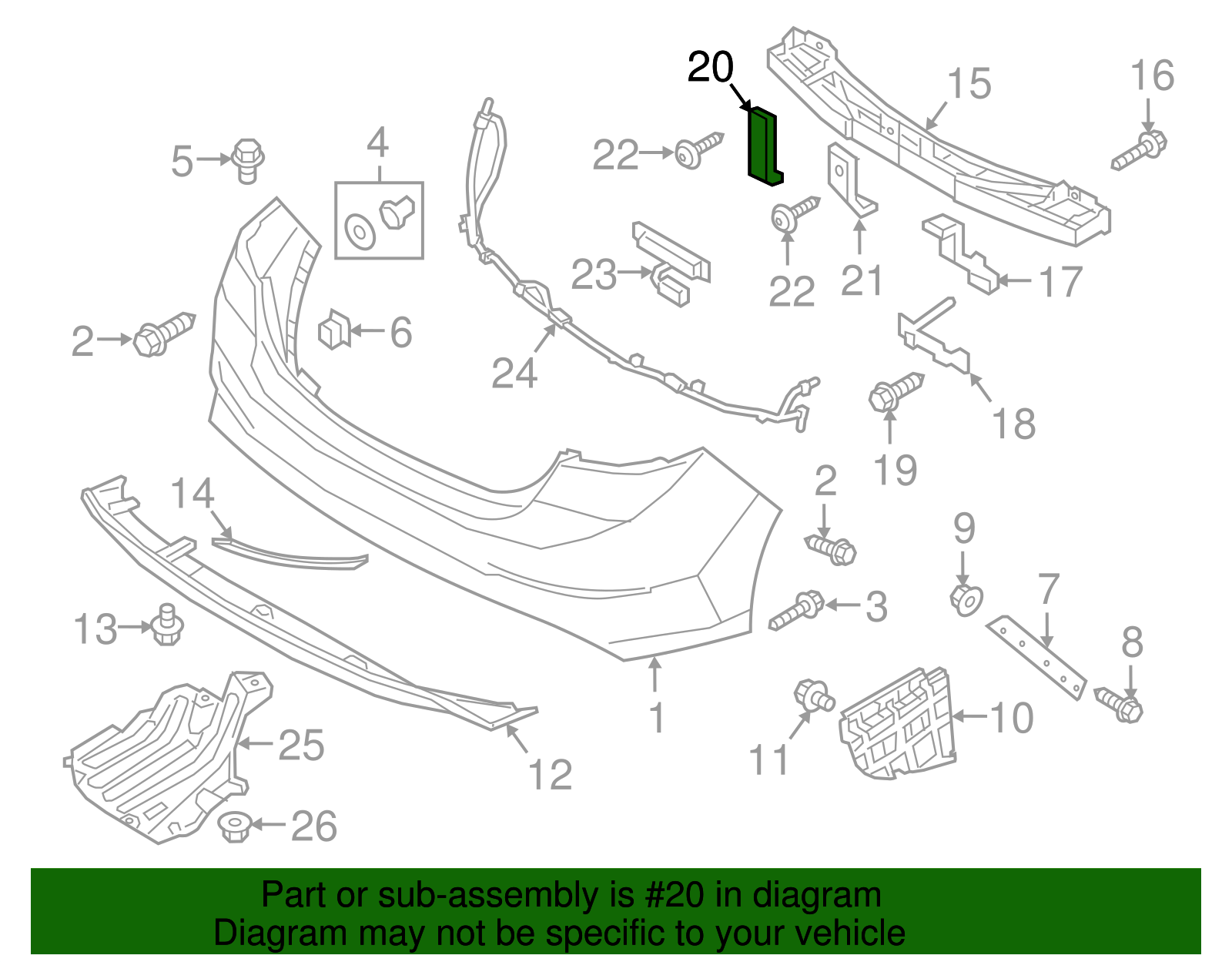 2017-2018 Hyundai Elantra Impact Bar Lower Bracket 86636-F2100 | OEM ...