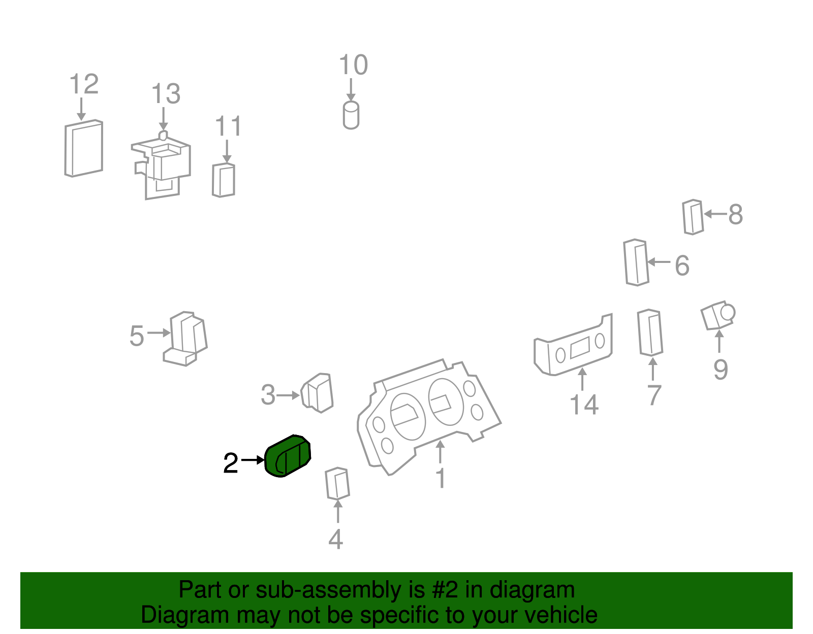 2007-2025 GM Headlamp Switch 84948801 GM | GMPartsDirect.com