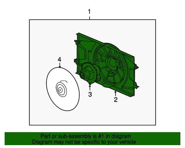 2005-2010 GM Engine Cooling Fan with Shroud 19417092 GM | GMPartsDirect.com