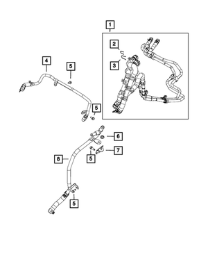 2017-2025 Chrysler Heater Return Hose And Tube 68276702AB | Mopar eStore
