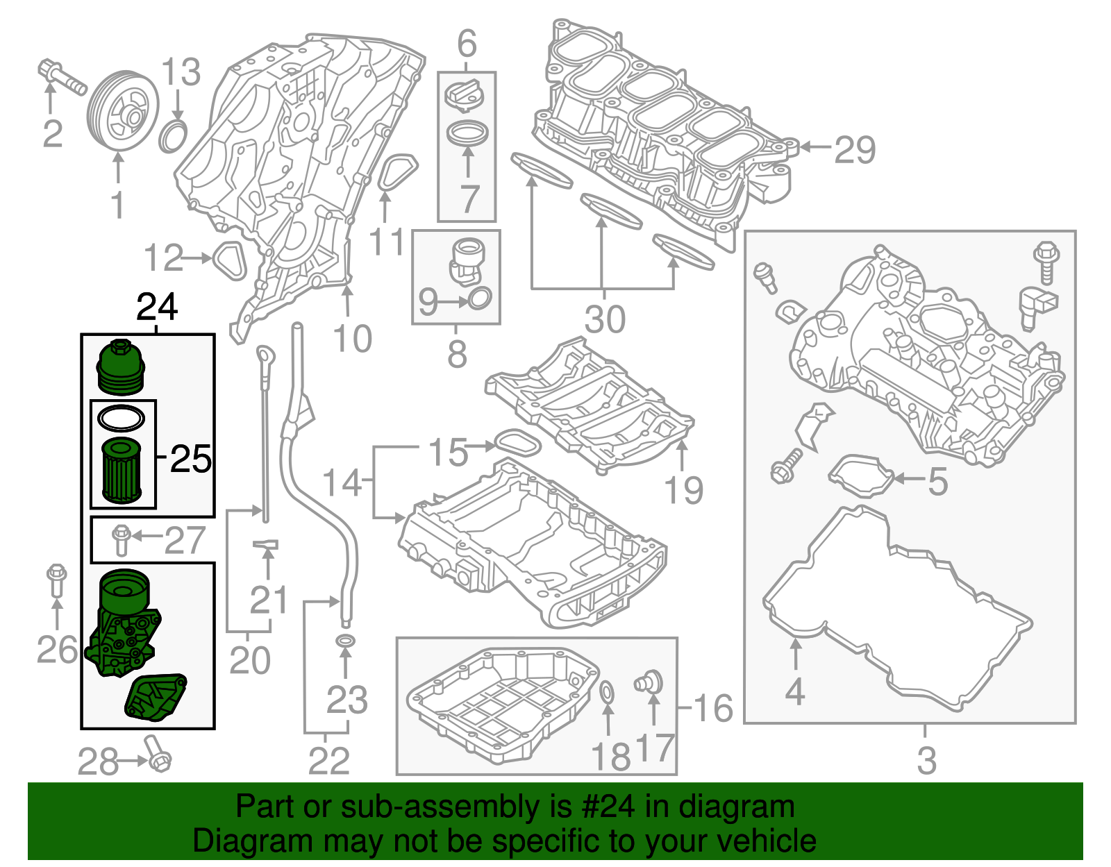 Genuine Filter Assembly for 2012-2019 Hyundai | Part# 26300-3CAB1 ...