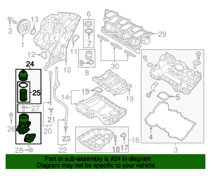 26300-3CAB1 - Engine Oil Filter Housing 2012-2019 Hyundai ...