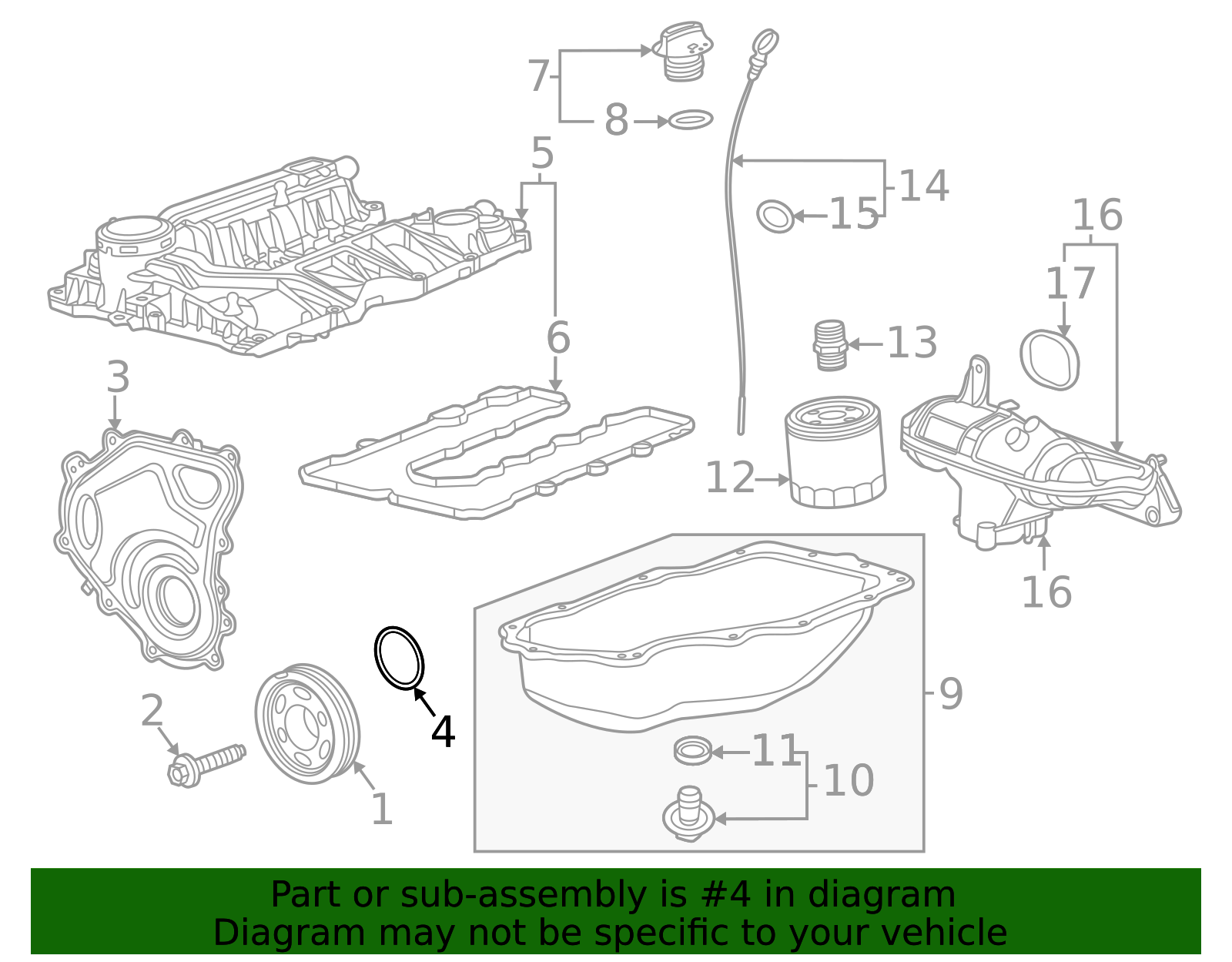 2020-2024 GM Rear Crankshaft Oil Seal Housing 55514589 GM ...