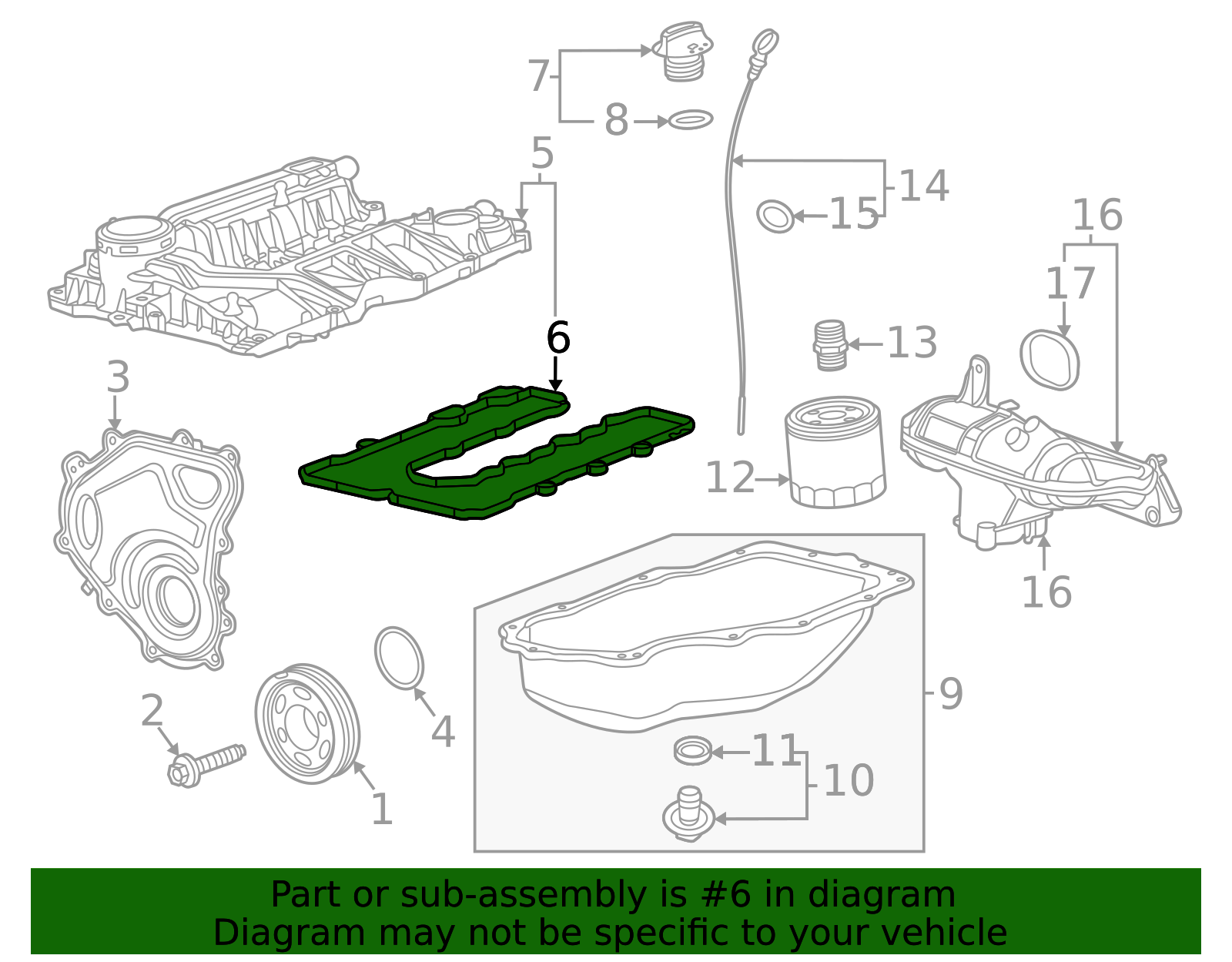 2020-2025 GM Camshaft Cover Gasket 55487546 GM | GMPartsDirect.com