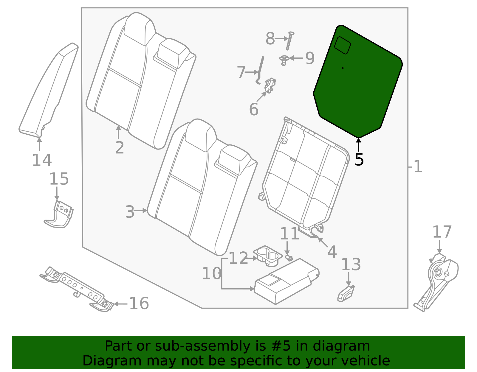 2020-2025 Nissan Sentra Seat Back Panel 88716-6LB0A | Bill Kay Nissan Parts