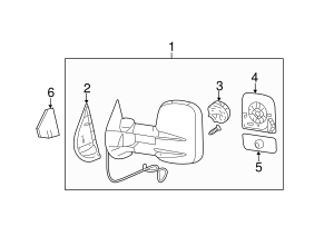 2007-2014 GM Black Driver Side Door Mirror 20862094 | GM Parts Center