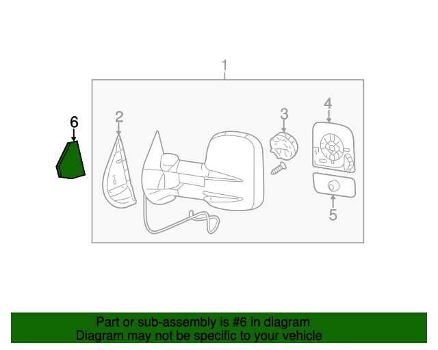 2007-2014 GM Door Mirror Trim Ring 25816712 | GMPartsNow