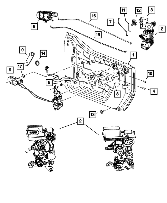 2007-2018 Jeep Latch Presenter, Right 68018090AA | Mopar eStore