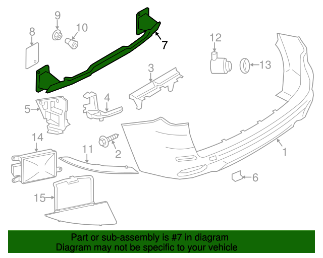 Genuine BMW 51-12-7-315-962 | Impact Bar | FREE Shipping on Most Orders ...