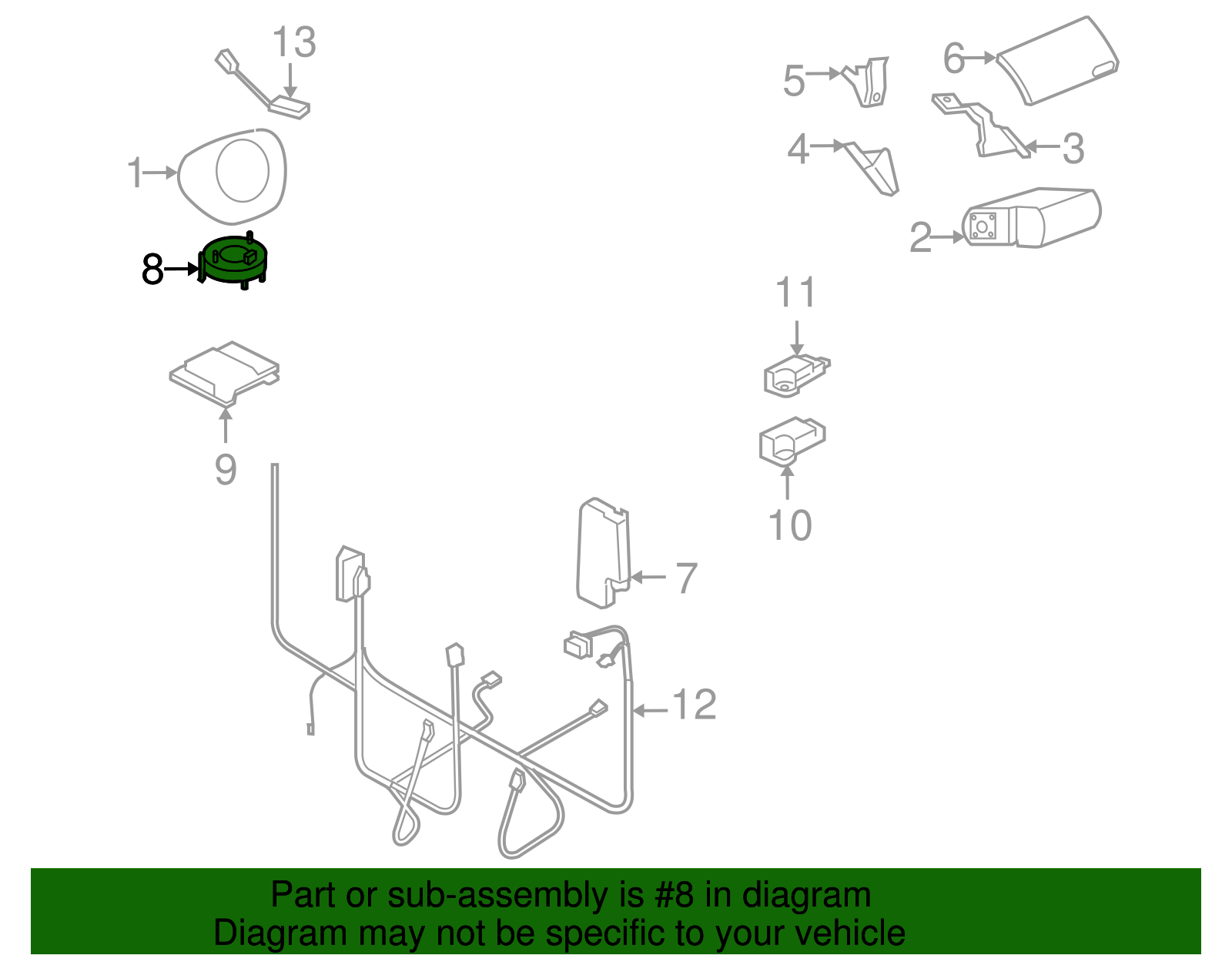 2004-2010 Volkswagen Beetle Clock Spring 1J0-959-654-BF | OEM Parts Online