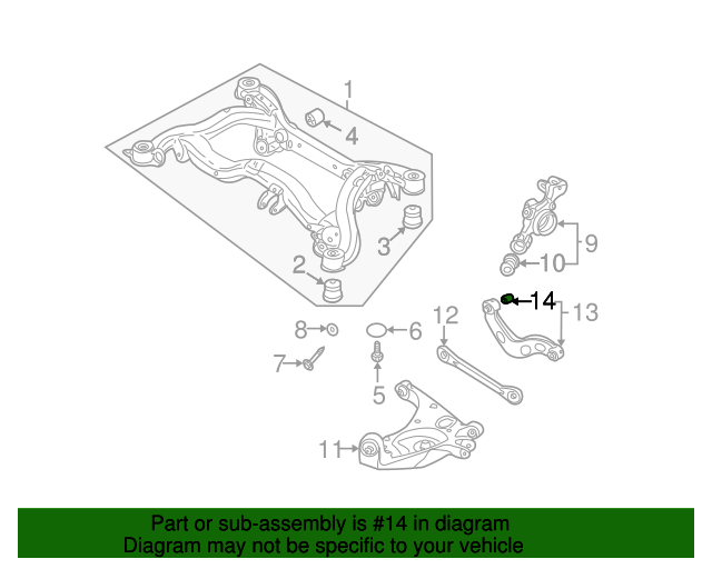 2002-2009 Audi Upper Control Arm Bushing 8E0-501-541-S | Audi USA Parts