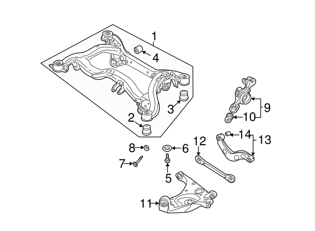 2002-2009 Audi Adjust Bolt Washer WHT-001-675 | Audi USA Parts