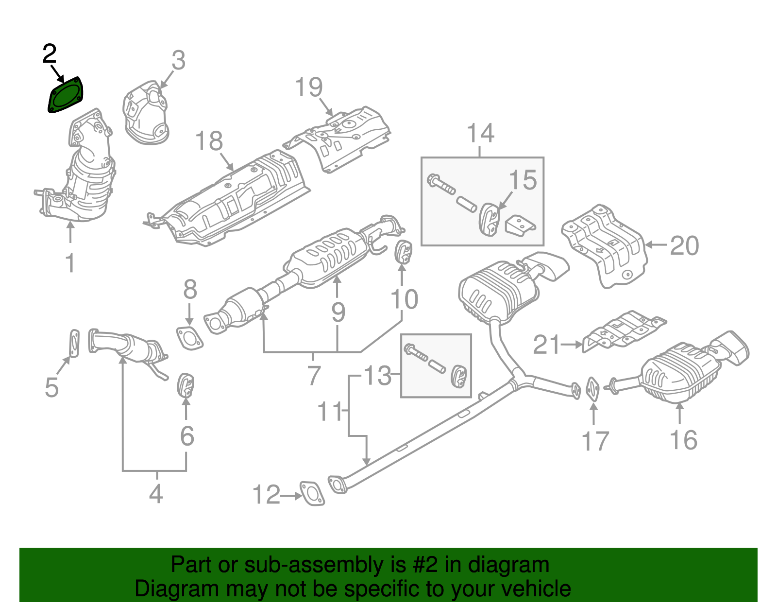 2015-2020 Hyundai Catalytic Converter Gasket 28535-2G060 | OEM Parts Online