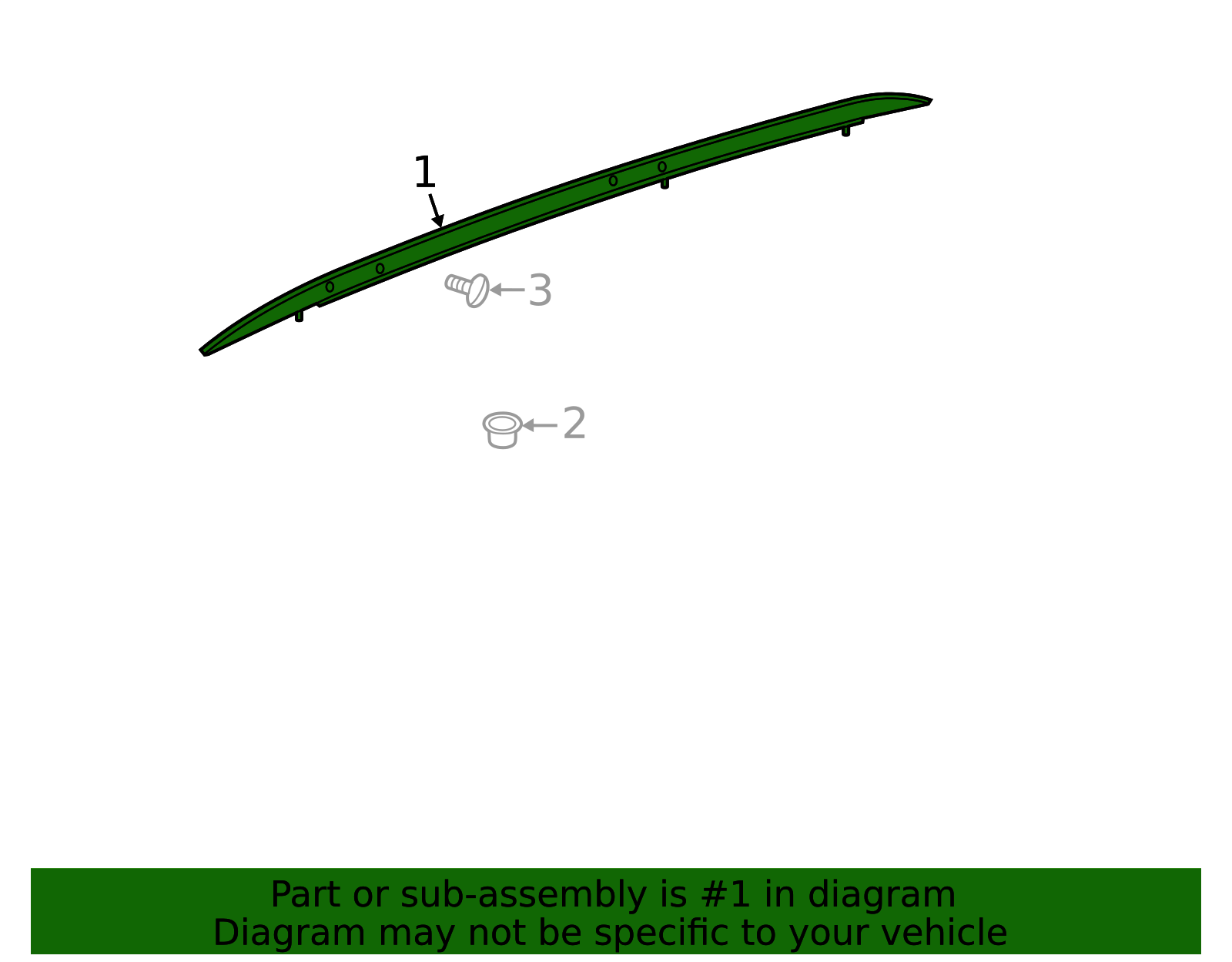 2018-2024 Buick Enclave Driver Side Luggage Carrier Side Rail 84669581 ...