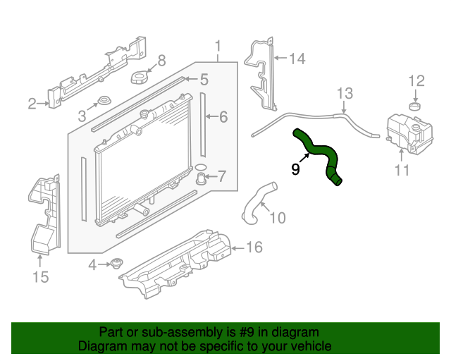 21501-4BC0A - Upper Hose 2017-2019 Nissan Rogue | Nissan Parts ...