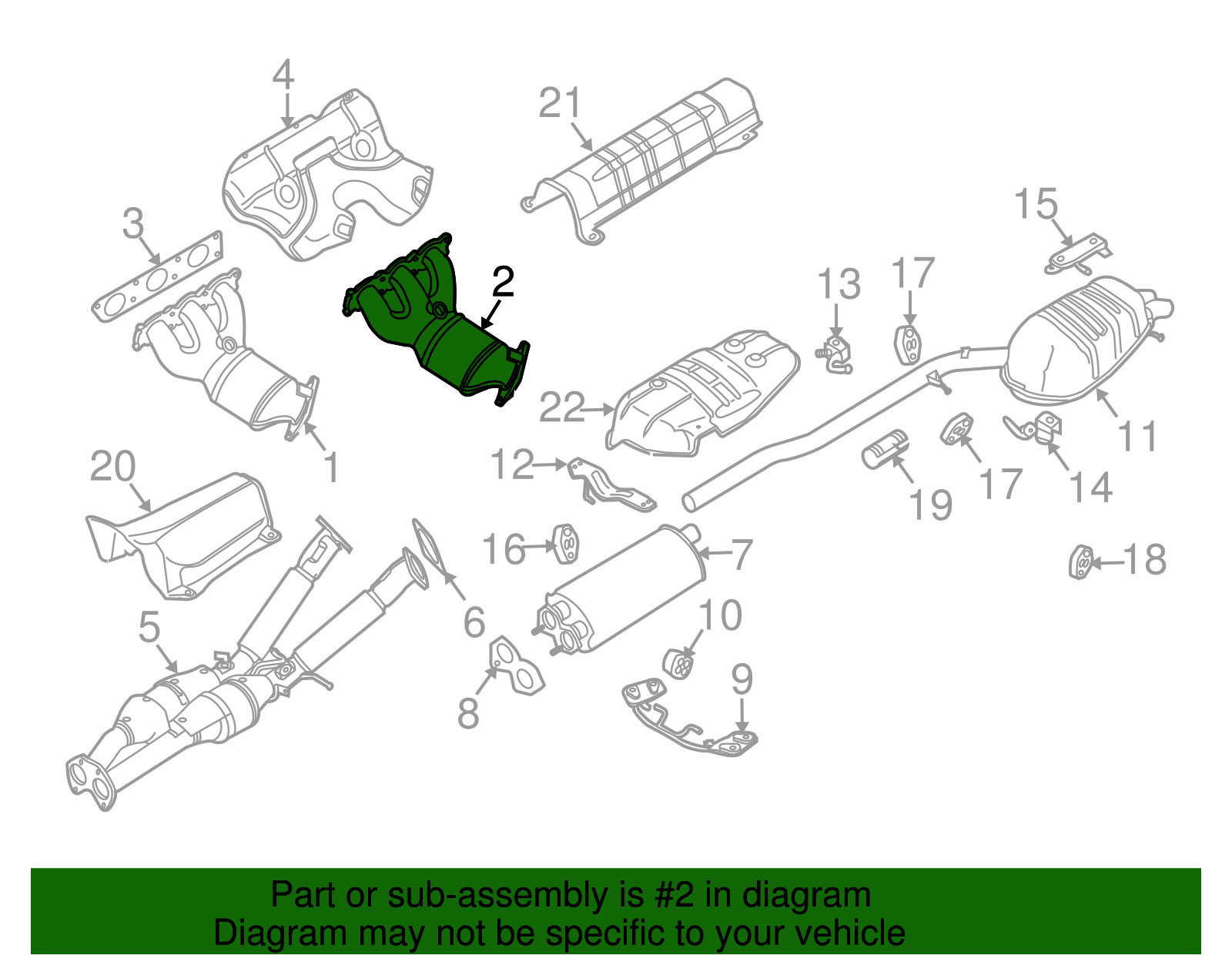 36001152 - High-Quality Exhaust Manifold for 2011-2014 Volvo XC90 ...
