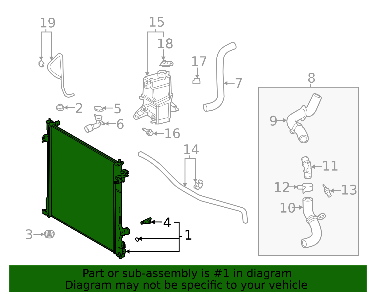 16400-F0080 - Radiator - 2020-2025 Toyota | OEM Genuine Toyota Parts