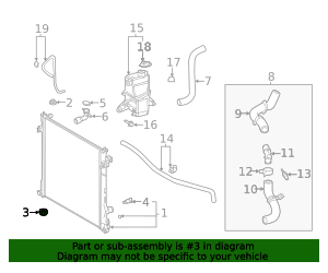 16535-0H030 - Radiator Assembly Lower Insulator - 2005-2020 Toyota ...