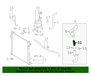 2020-2023 Toyota Radiator Coolant Hose Adapter 16577-F0050 | OEM Parts ...