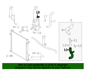 16573-F0130 - Radiator Coolant Hose 2020-2023 Toyota | Longo Toyota Parts