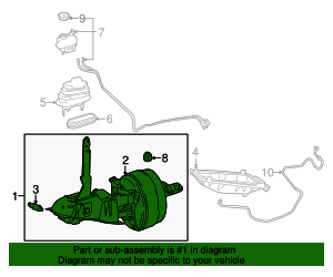 Genuine OEM Booster Assembly | 4512900319 | Fits Select 2008-2016 Smart ...