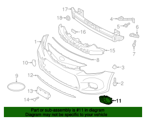 86564-A7200 - Fog Lamp Bezel 2014-2016 Kia | Kia.Parts Store