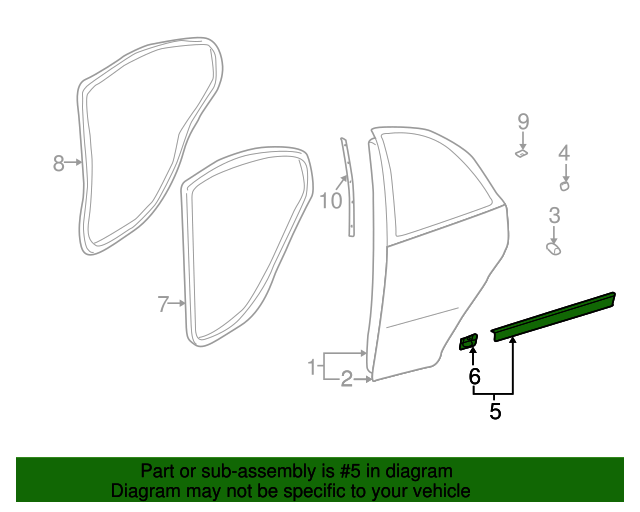 2001-2006 Hyundai Elantra Belt Weather-Strip 83220-2D000 | OEM Parts Online