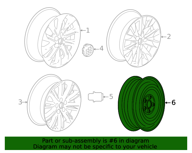 84853574 - F Wheel 2021-2023 Buick Envision | Chevrolet Parts Direct