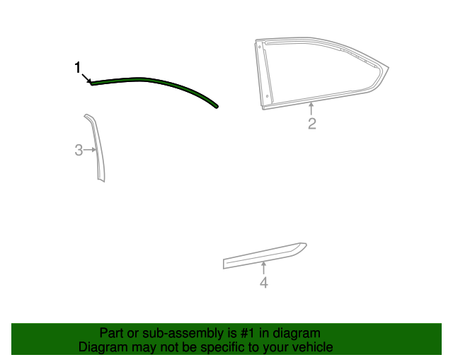 2007-2017 Lexus LS460 Door Reveal Molding 75764-50020 | AutoNationParts.com