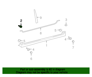 2004-2006 Scion xB Rocker Molding Clip 90467-10147 | Toyota Parts Center