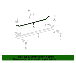 76925-52020-C0 - Side Body Trim Protector (Left, Right) - 2004-2006 ...
